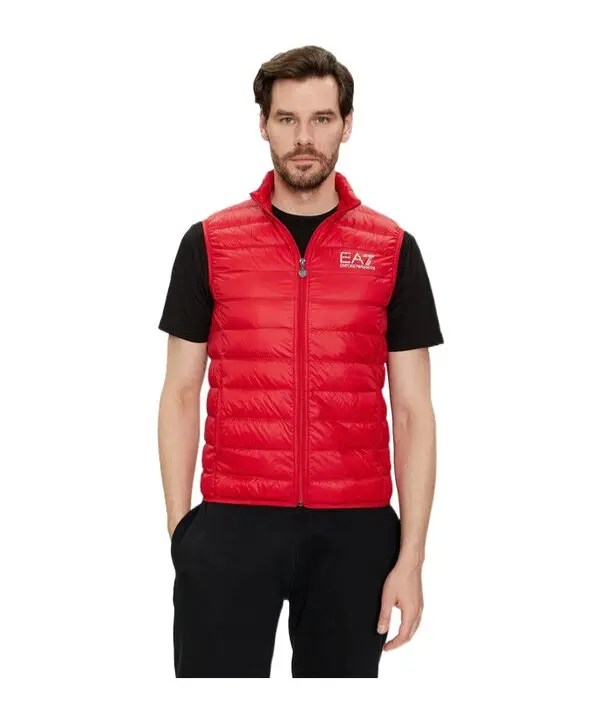 EA7 Core Identity Puffer Gilet - Red