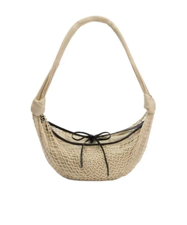 LEMAIRE Croissant Filt Shoulder Bag - Nude
