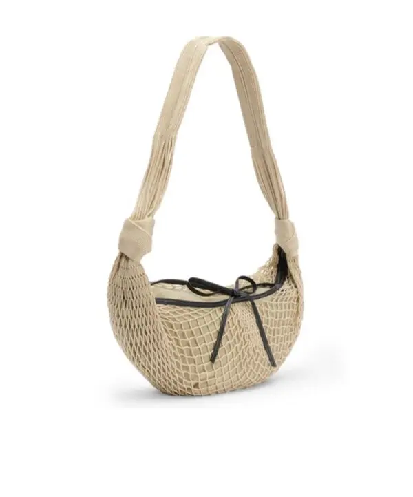 LEMAIRE Croissant Filt Shoulder Bag - Nude
