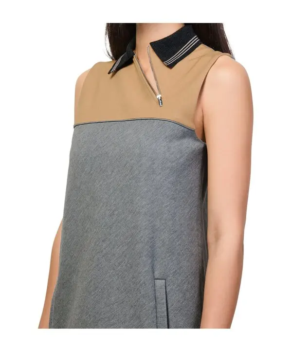 Miu Miu Sleeveless Bi-color Mini Dress