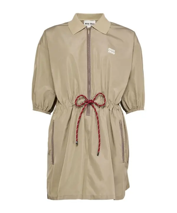 Miu Miu Short Sleeve Lapel Dress