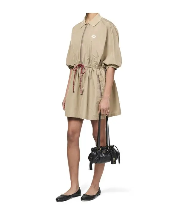Miu Miu Short Sleeve Lapel Dress