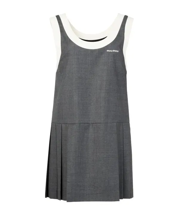 Miu Miu Sleeveless Pleated Dress
