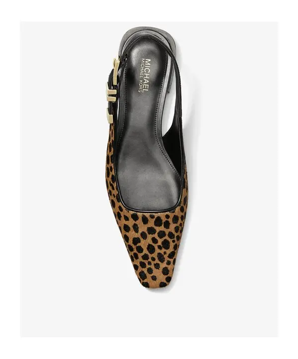 Michael Kors Darrington Leopard Printed Slingback Flat