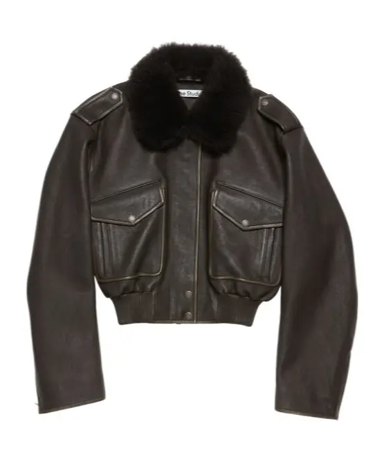 Acne Studios Leather Bomber Jacket