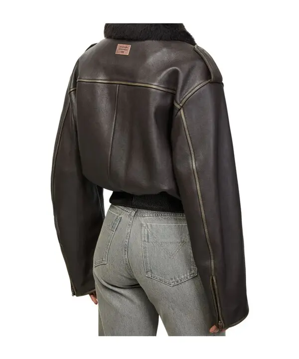 Acne Studios Leather Bomber Jacket