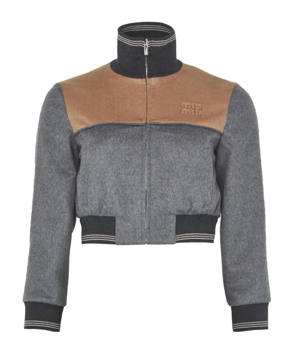 Miu Miu Zipped Velvet Jacket