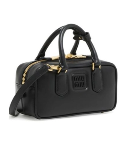 Miu Miu Logo Handbag - Black