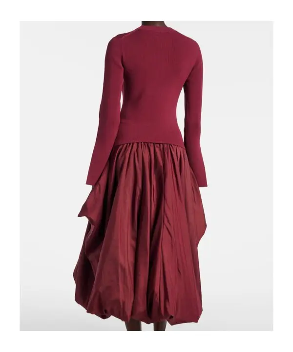 Simkhai Kenlie Knitted Taffetta Midi Dress
