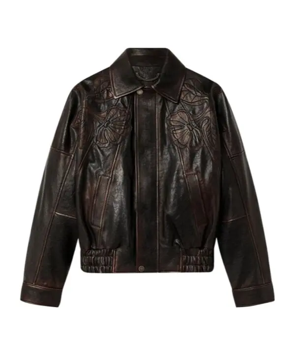 GOLDEN GOOSE Journey Nappa Leather Bomber Jacket