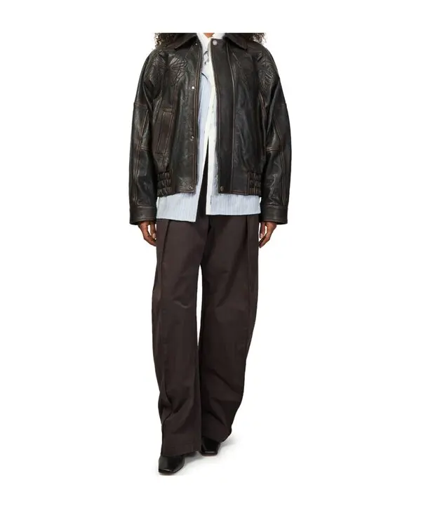 GOLDEN GOOSE Journey Nappa Leather Bomber Jacket