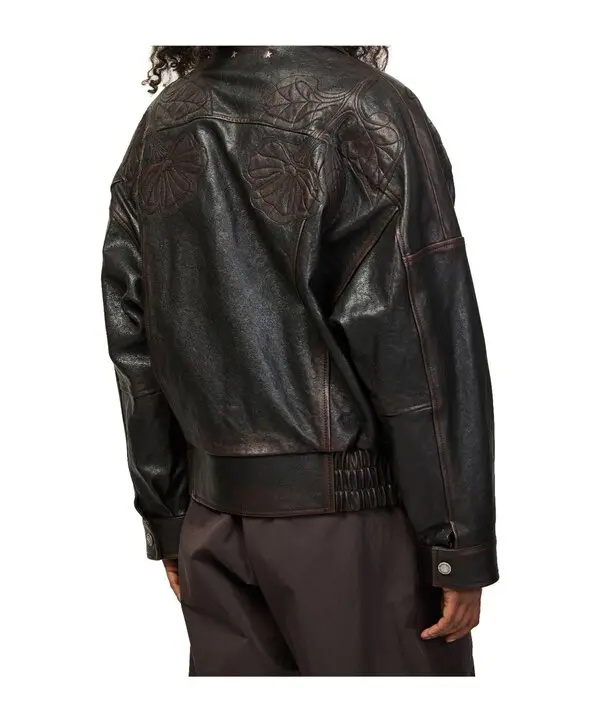 GOLDEN GOOSE Journey Nappa Leather Bomber Jacket