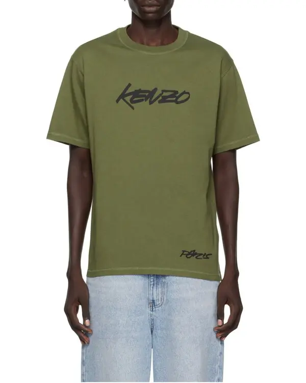 Kenzo Logo Printed Crewneck T-shirt