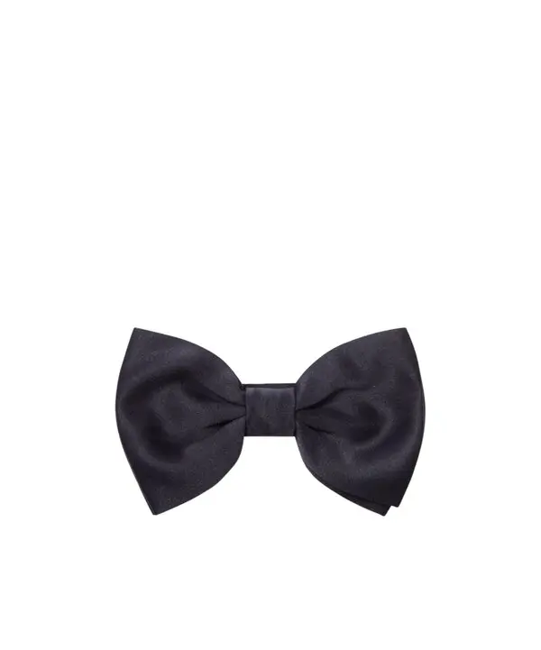 Tagliatore Solid Color Bow Tie - Black