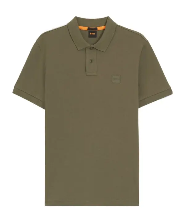 Hugo Boss Logo-plaque Polo Shirt - Olive