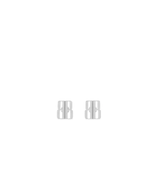 Balenciaga Nano Xs Stud Earrings - Silver