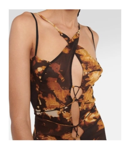 KNWLS Printed Silk-blend Chiffon Gown