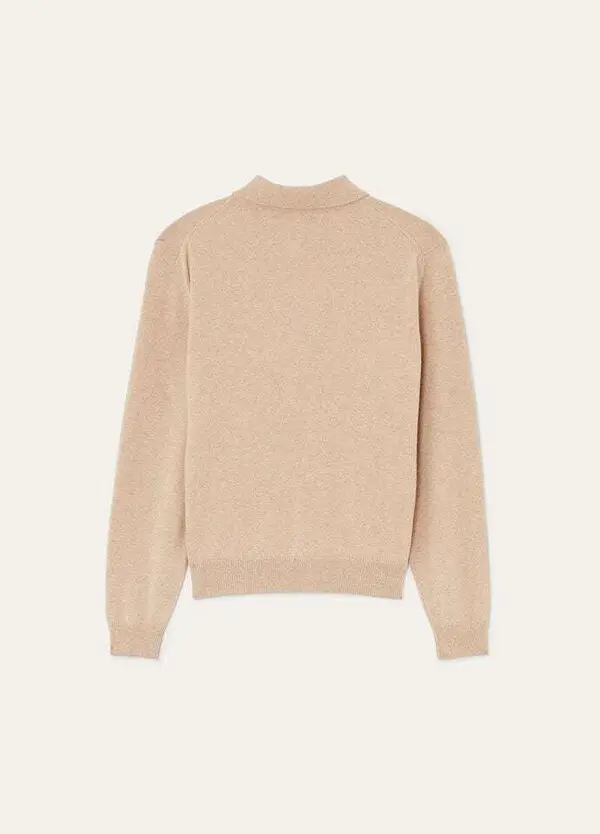 Loro Piana Long-sleeved Polo Neck Sweater - Nude