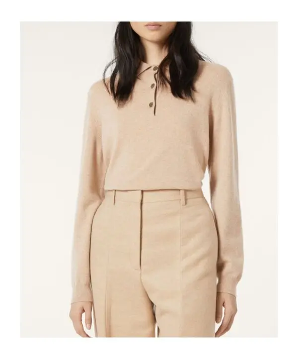 Loro Piana Long-sleeved Polo Neck Sweater - Nude