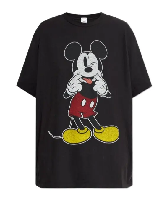 RE/DONE Silly Mickey Boyfriend Tee - Washedblack