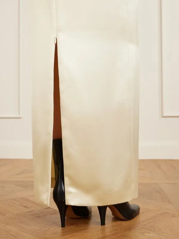 THE ROW Bartelle Silk-satin Maxi Skirt