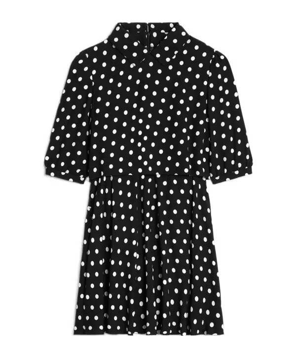 Celine Mini Dress In Viscose Sabl - Black/off-white