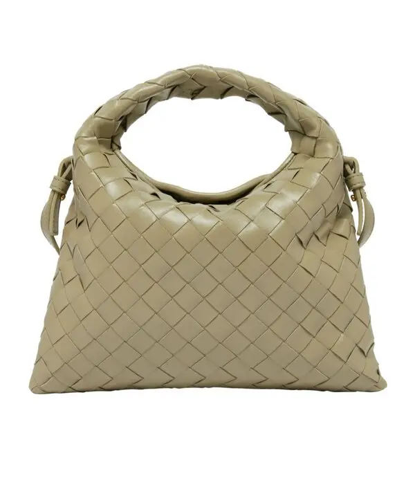 Bottega Veneta Mini Knitted Shoulder Bag - Green