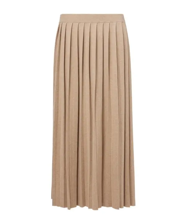 LISA YANG Minda Midi Skirt - Nude