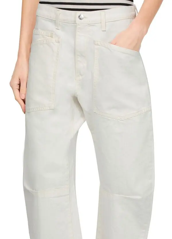 NILI LOTAN Shon Denim Trousers With Belt Loops