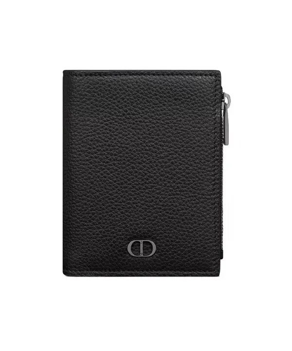 Dior Cd Icon Vertical Compact Card Holder - Black