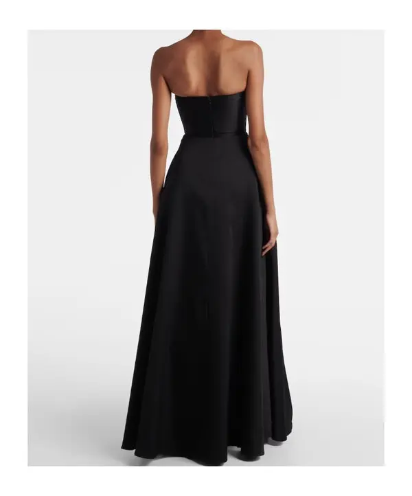 Roland Mouret Pleated Taffeta Corset Gown