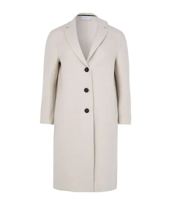 Harris Wharf London Long Sleeve Coat - Off-white