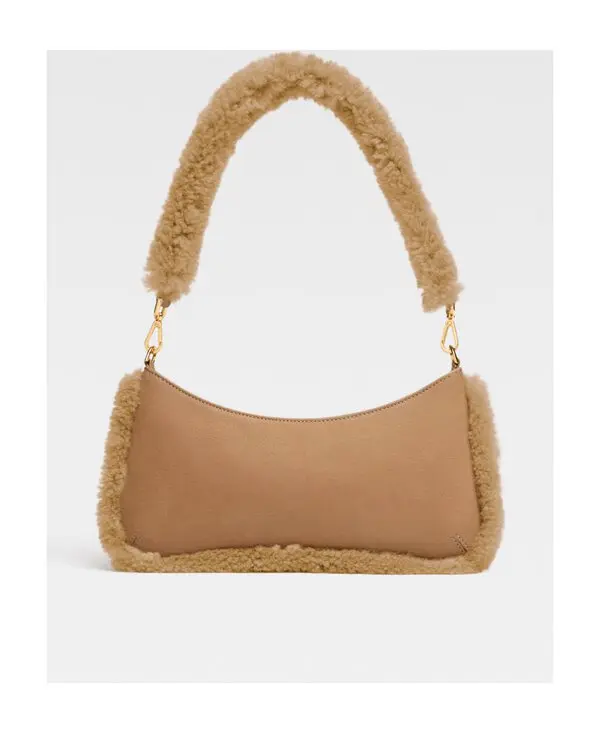 Jacquemus Shearling Shoulder Bag
