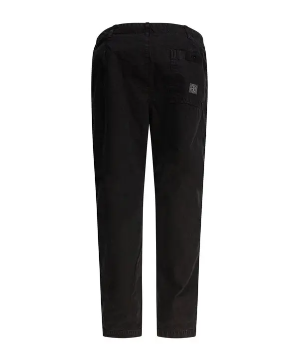 Stone Island Logo Patch Straight-leg Pants