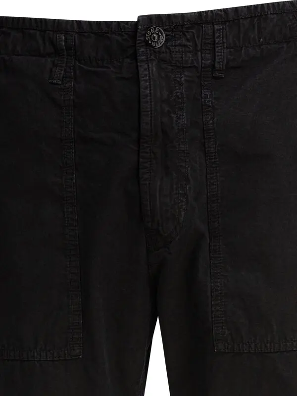 Stone Island Logo Patch Straight-leg Pants