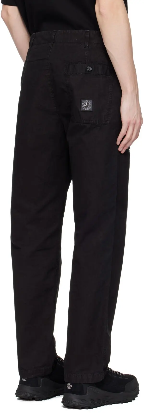 Stone Island Logo Patch Straight-leg Pants