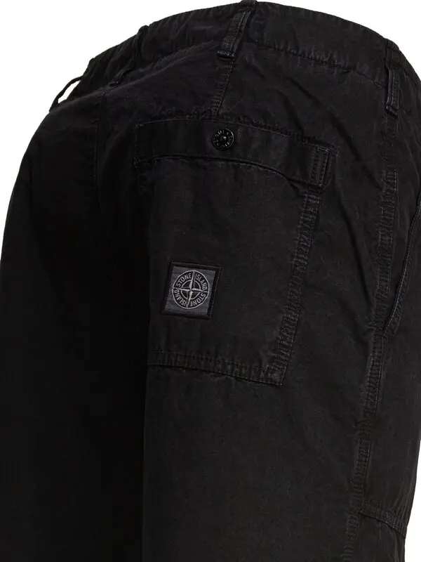 Stone Island Logo Patch Straight-leg Pants