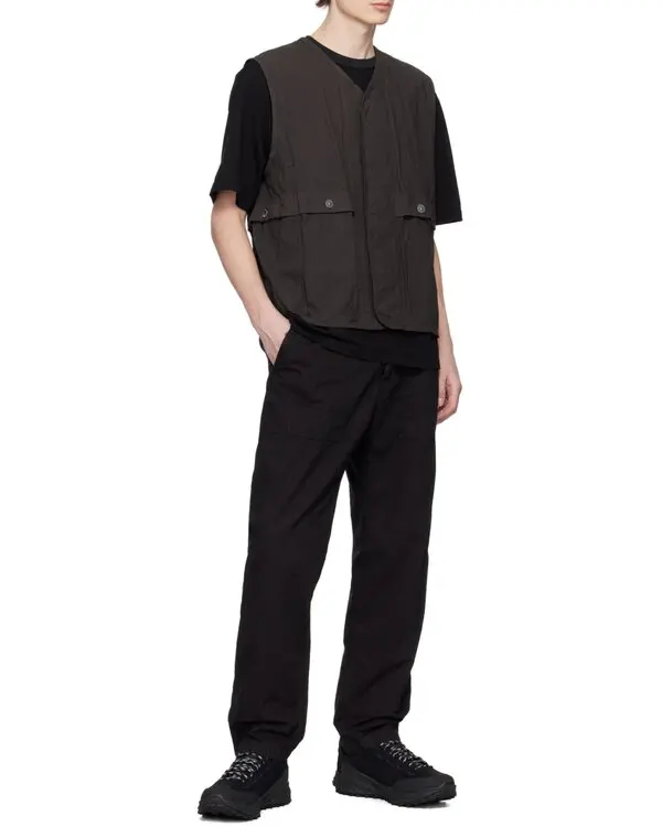 Stone Island Logo Patch Straight-leg Pants