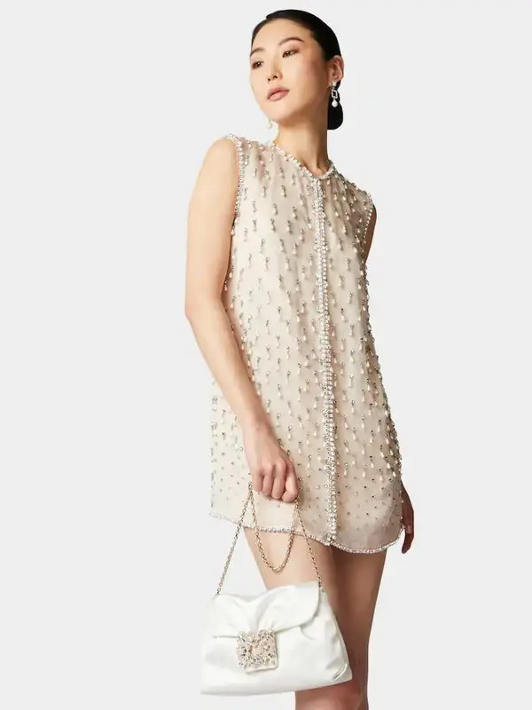 ROGER VIVIER Embellished Satin Mini Clutch