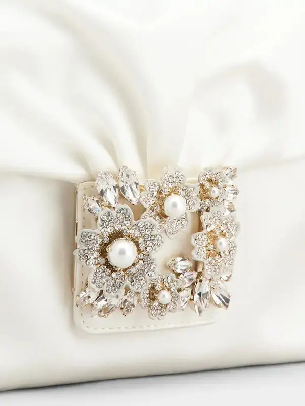 ROGER VIVIER Embellished Satin Mini Clutch