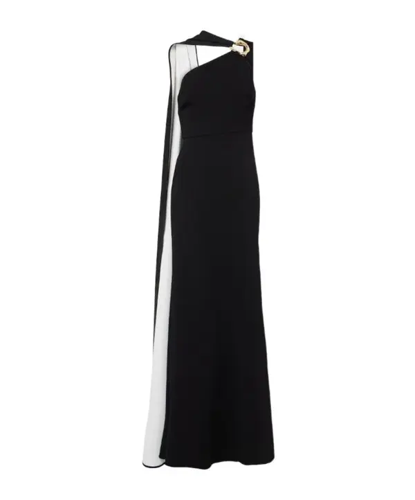 Roland Mouret Asymmetric Caped Cady Gown