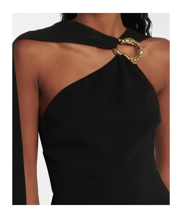 Roland Mouret Asymmetric Caped Cady Gown