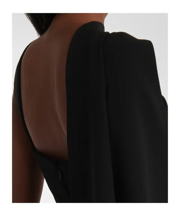 Roland Mouret Asymmetric Caped Cady Gown