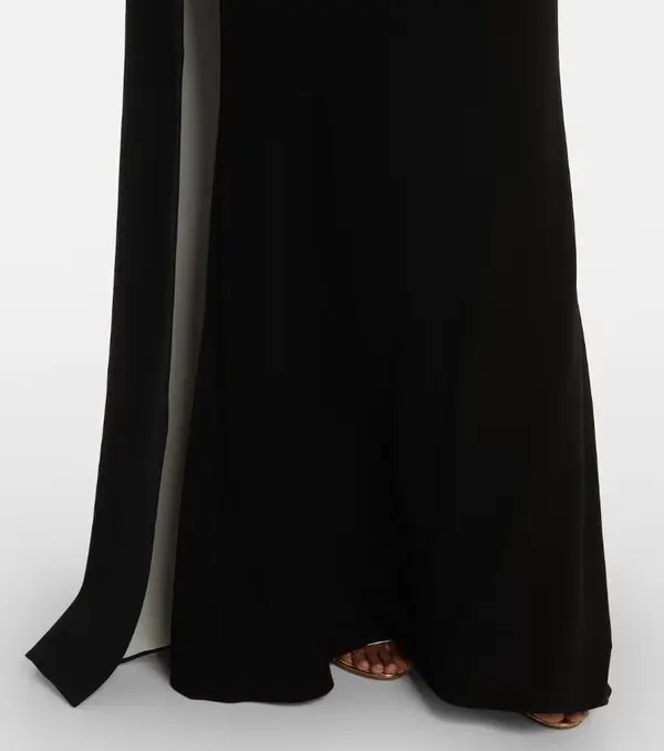 Roland Mouret Asymmetric Caped Cady Gown