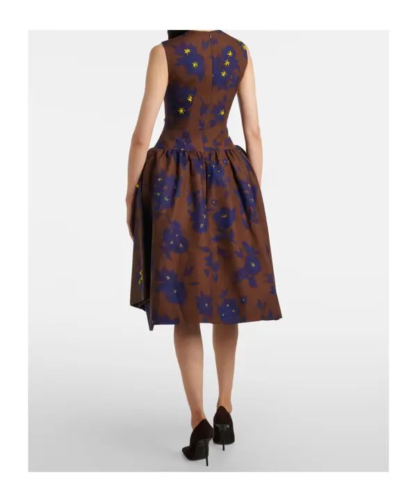 SHUSHU/TONG Floral Cotton Midi Dress
