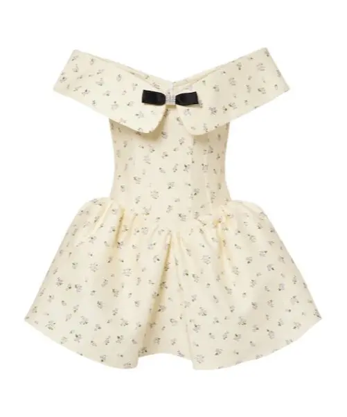 SHUSHU/TONG Floral Off-shoulder Corset Mini Dress - No