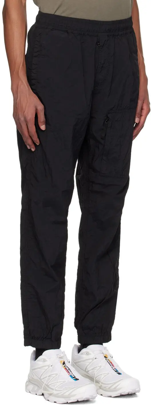 Stone Island Compass-badge Tapered Leg Trousers - Black