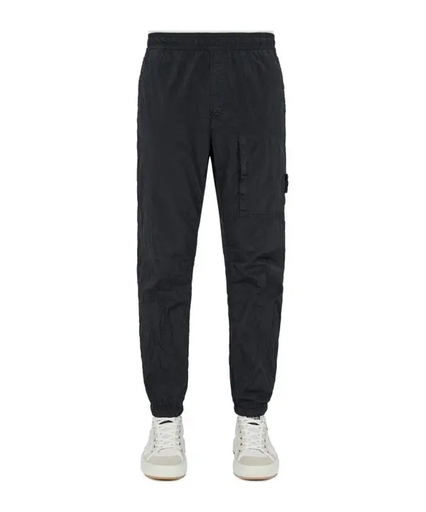 Stone Island Compass-badge Tapered Leg Trousers - Black