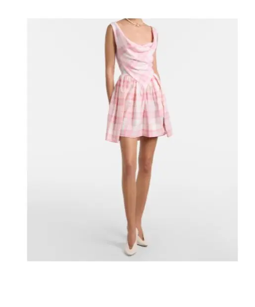 VIVIENNE WESTWOOD Sunday Checked Wool-blend Minidress