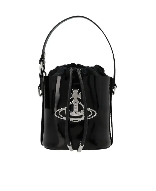 VIVIENNE WESTWOOD Daisy Leather Bucket Bag - Black